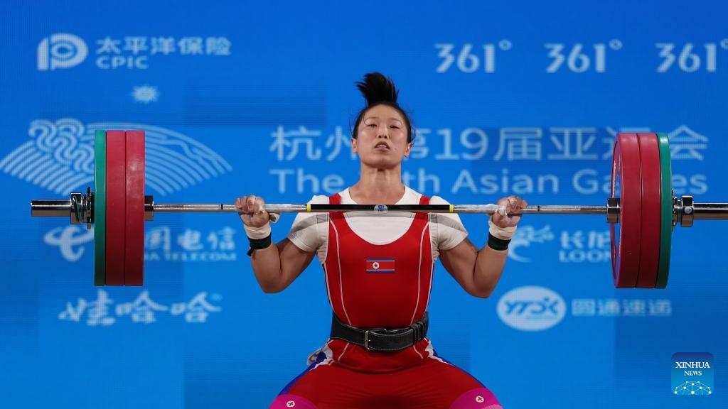 DPRK weightlifters collect 2 golds, set world record at Asiad