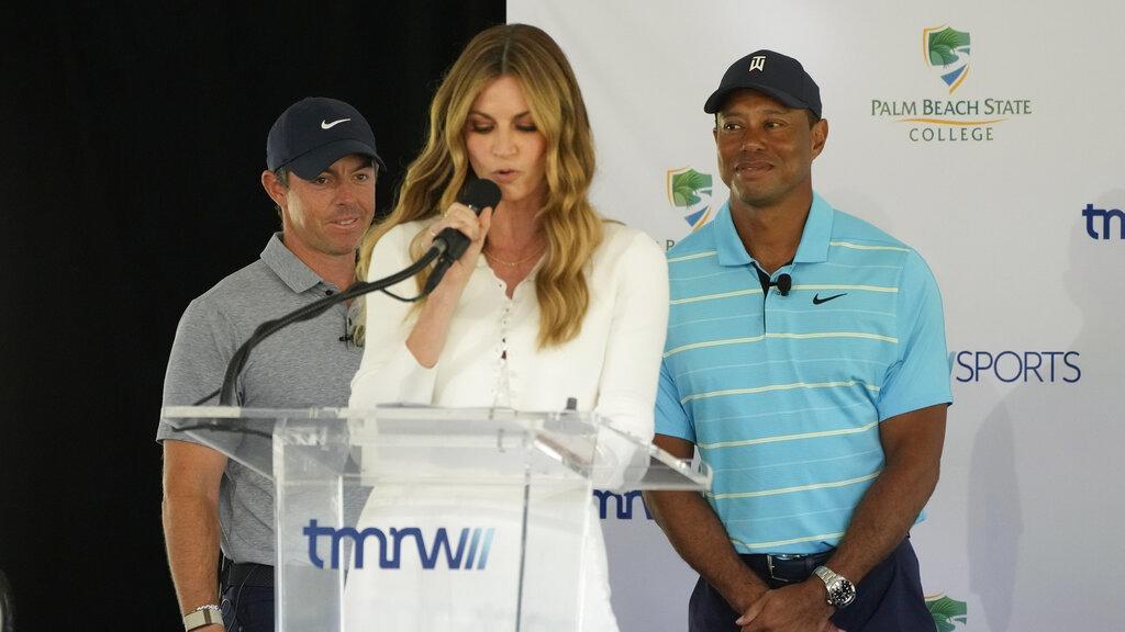 Woods, McIlroy tout new high-tech league as groundbreaker for fans