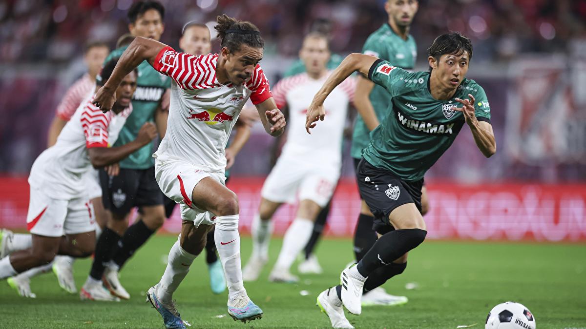 Leipzig scores five goals in 2nd half demolition of Stuttgart