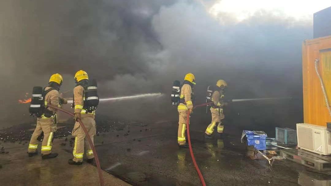 Two firefighters injured in Lau Fau Shan blaze