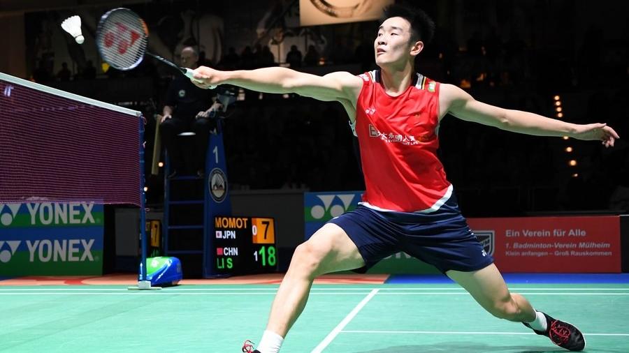 China's Li shocks Momota in badminton German Open semis
