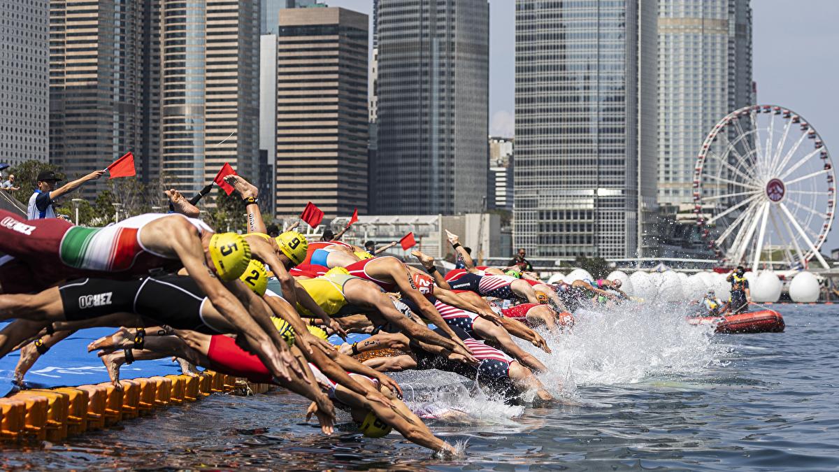Global athletes gather in HK for World Triathlon Cup