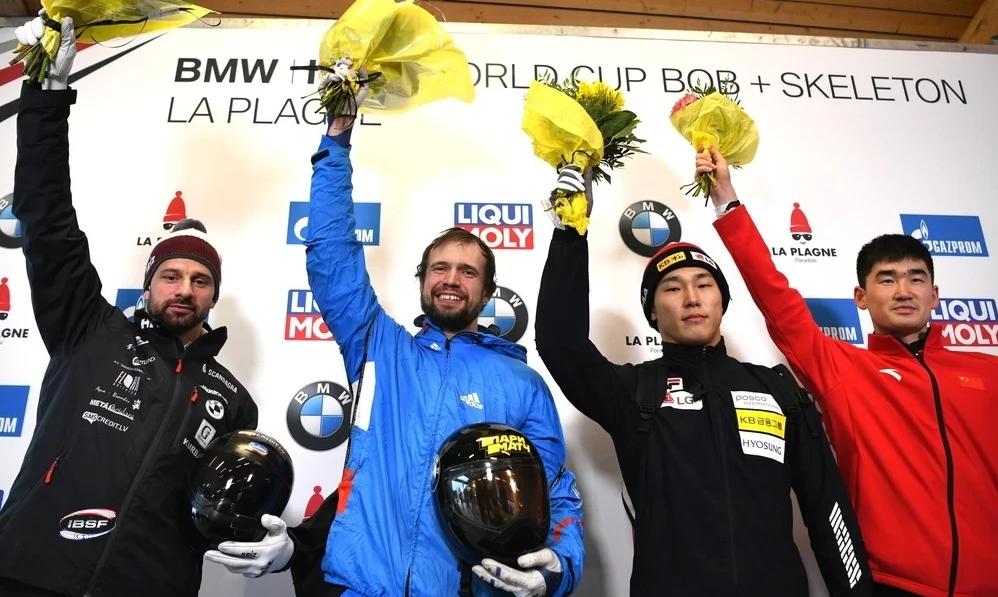 Chinese skeleton athlete makes 1st podium finish at World Cup