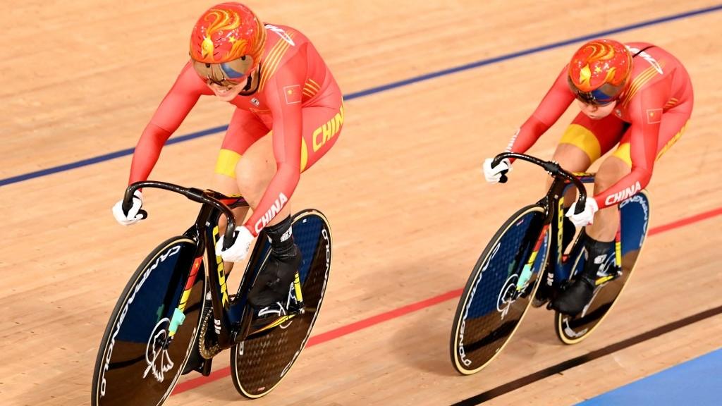 China claims Olympic cycling track women's team sprint gold