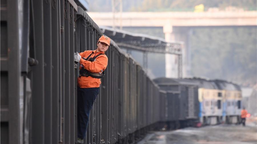 Female rail worker switches roles